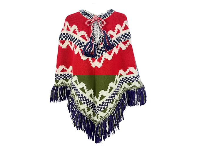 Chanel New Iconic Paris / Dallas Poncho Multiple colors Wool ref ...