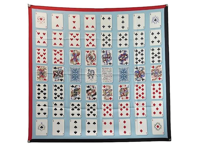 Hermès HERMES SCARF GAME OF CARDS AM CASSANDRE SQUARE 90 CM SILK SCARF ...