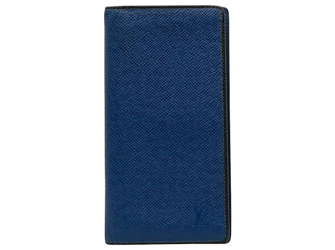 Louis Vuitton Portefeuille Brazza Blue Leather ref.1203487 - Joli Closet