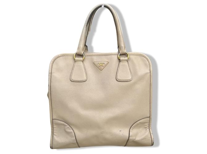 Bibliothèque Prada Handbag, Galleria model. Beige Monogram Leather ref ...