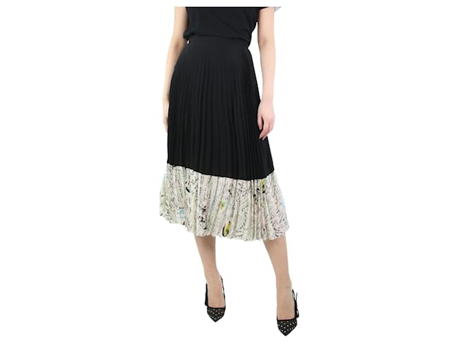 Maison Martin Margiela Black silk pleated skirt - size UK 8 ref.1208891 ...