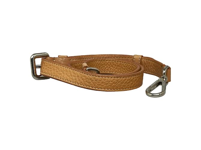 Prada leather shoulder strap Brown Pony-style calfskin ref.1209102 ...