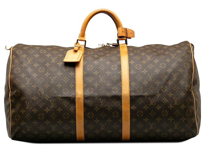 Louis Vuitton Brown Monogram Keepall 60 Cloth ref.1209213 - Joli Closet