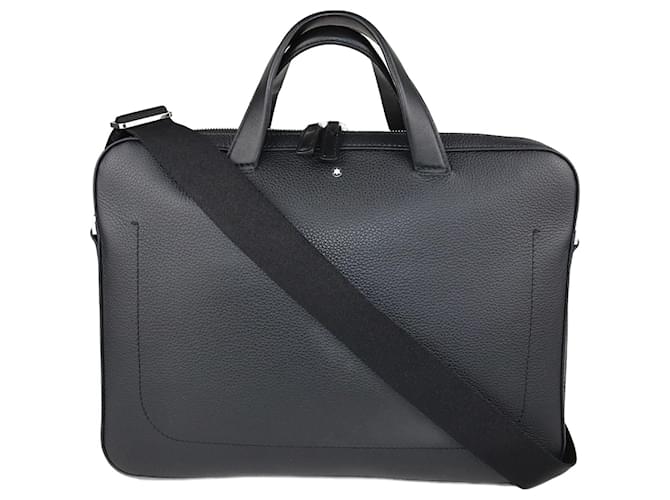 Montblanc Black Laptop Bag Leather ref.1210268 - Joli Closet