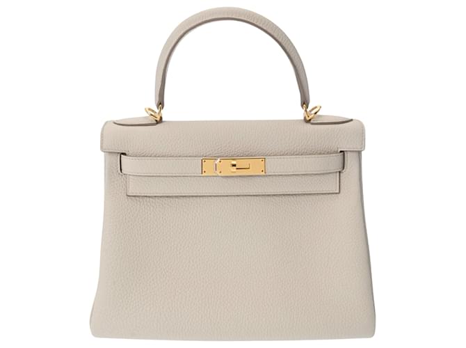Hermès hermes kelly 28 Cream Leather ref.1210319 - Joli Closet