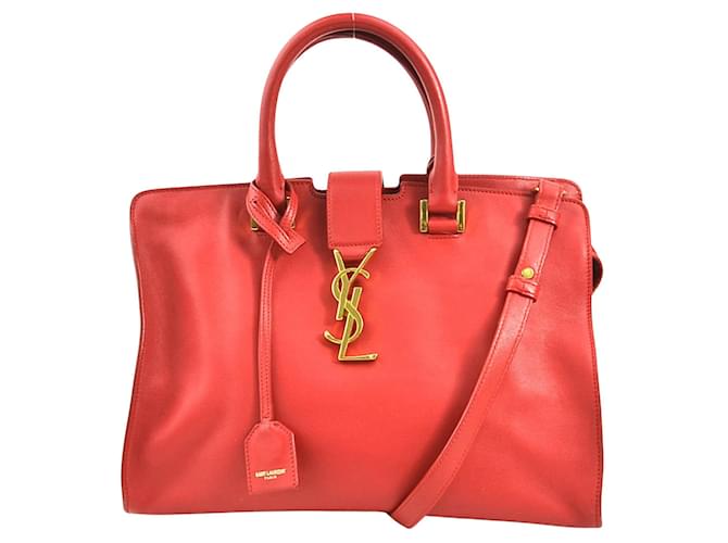 Saint Laurent Ysl Line Red Leather ref.1211350 - Joli Closet