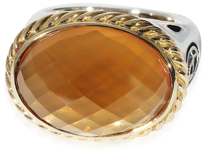 David Yurman Citrine Ring in Sterling Silver & 18k yellow gold ref ...
