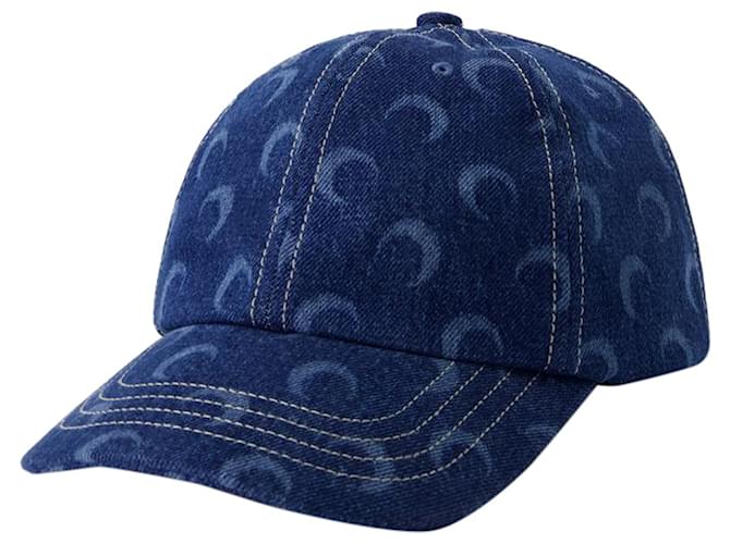 Regenerated Deadstock Cap - Marine Serre - Cotton - Blue Laser' ref ...