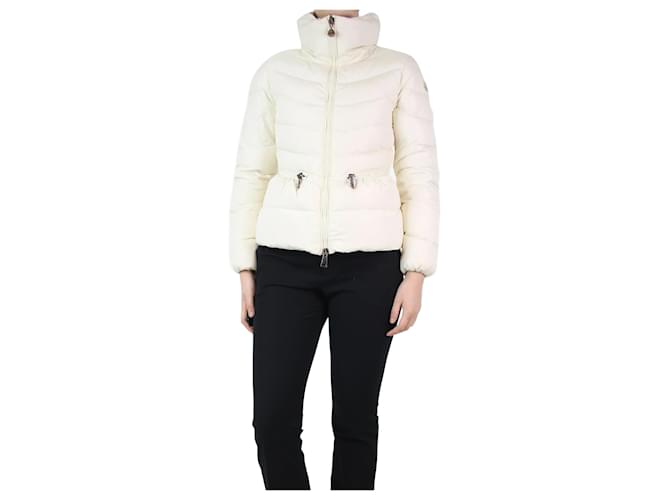 Moncler Cream puffer jacket - size UK 12 Polyamide ref.1218303 - Joli ...