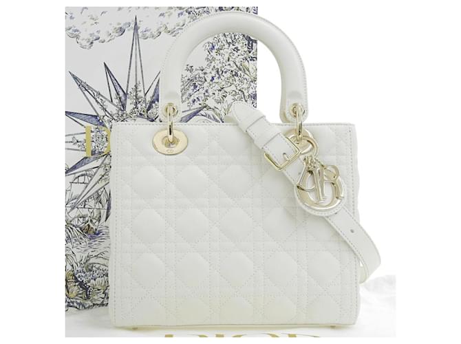 Dior Lady Dior White Leather ref.1219502 - Joli Closet