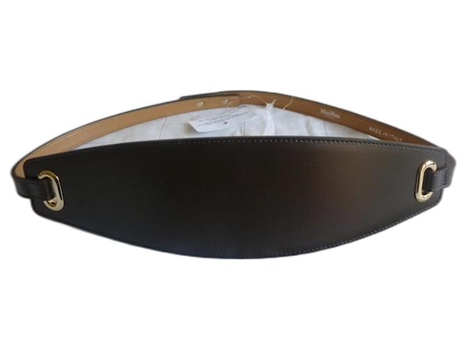 MAX MARA maxi belt Dark brown Leather ref.1221411 - Joli Closet