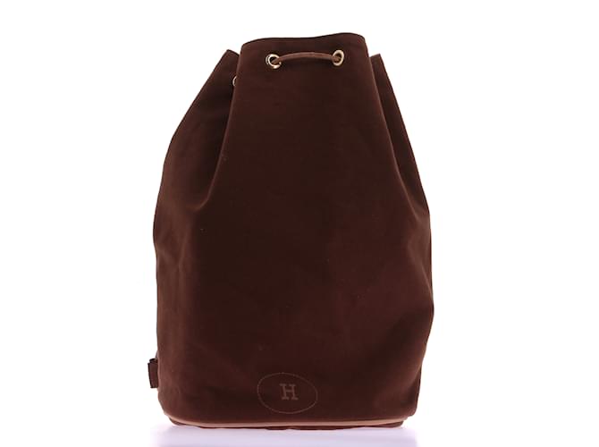 Hermès HERMES Backpacks T. cotton Brown ref.1222301 - Joli Closet