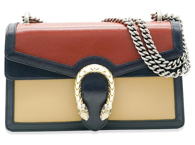Gucci Tri-Colour Leather Small Dionysus Bag Brown Blue Multiple colors ...
