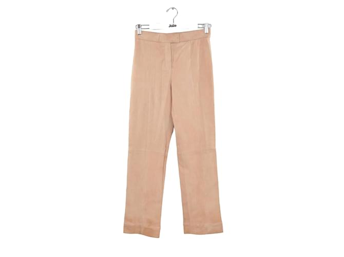 Stouls Straight leather pants Beige ref.1227572 - Joli Closet