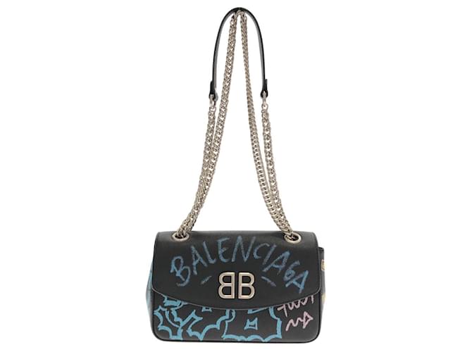 Balenciaga Bb Round Black Leather ref.1231963 - Joli Closet