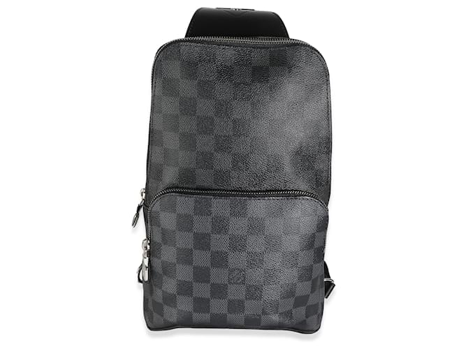 Louis Vuitton Damier Graphite Canvas Avenue Sling Bag Black Cloth ref ...