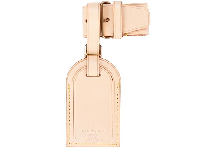 Louis Vuitton Vachetta Leather Luggage Tag + Handle Clamp Travel Set ...