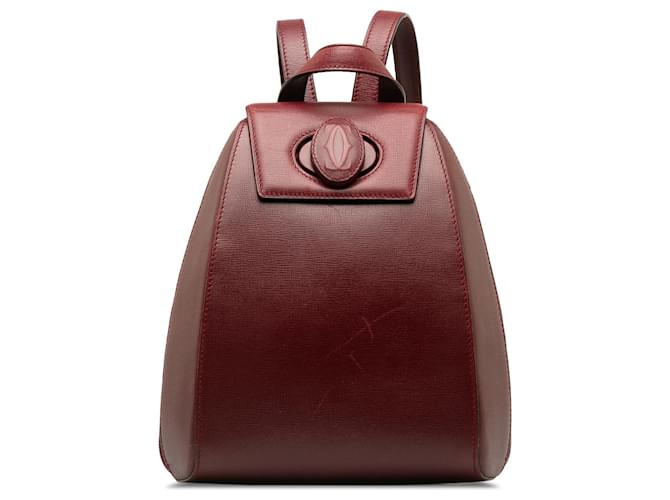 Cartier Red Must De Cartier Backpack Leather Pony-style calfskin ref ...