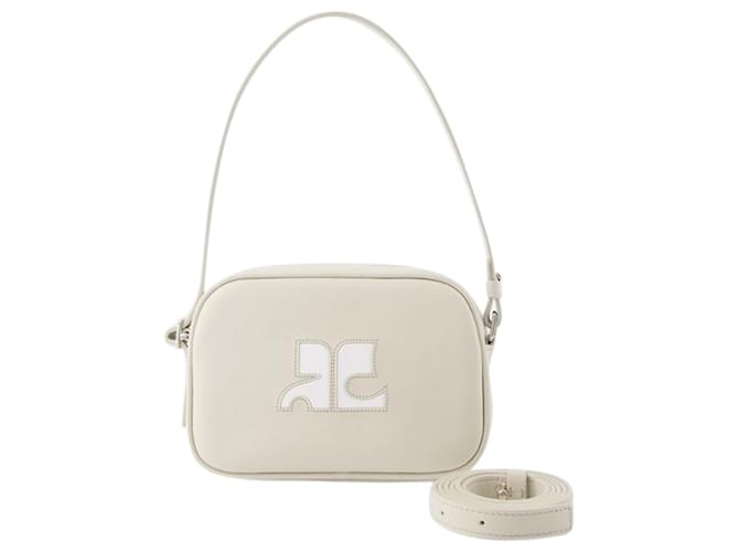 Slim Camera Bag - Courreges - Leather - Grey Pony-style calfskin ref ...