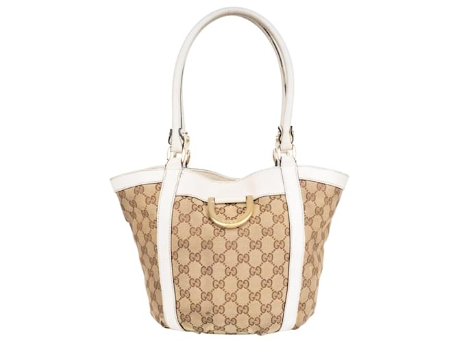 Gucci GG Monogram Abbey Shoulder Bag Beige Leather ref.1250664 - Joli ...