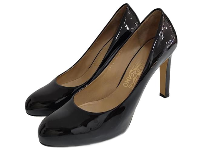 Salvatore Ferragamo Heels Black Leather ref.1252190 - Joli Closet