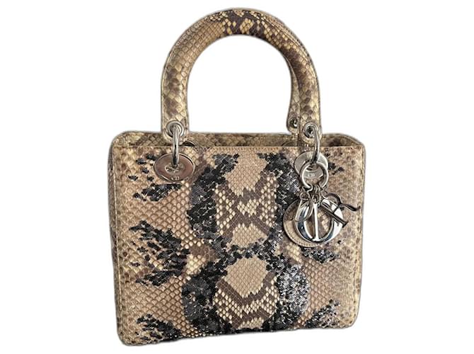 Lady Dior Beige Exotic leather ref.1252776 - Joli Closet