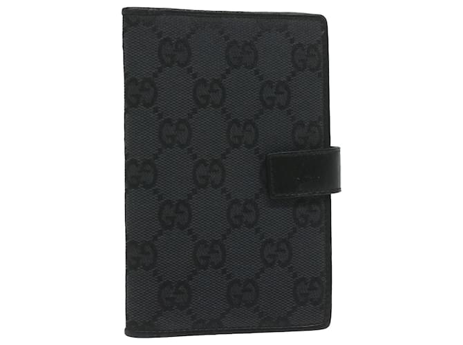 GUCCI GG Canvas Day Planner Cover Black 031 0416 1023 Auth yk9858 Cloth ...