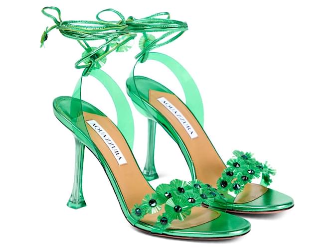 Aquazzura Sandals Green ref.1256743 - Joli Closet