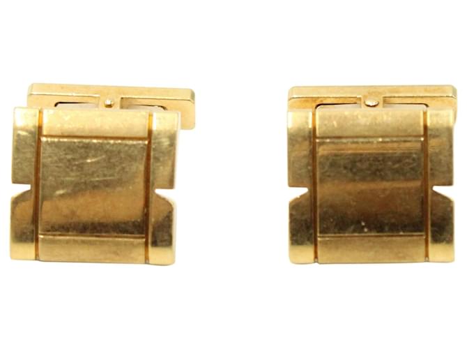 Cartier "Tank Française" Cufflinks in 18k yellow gold Golden Metal ref ...