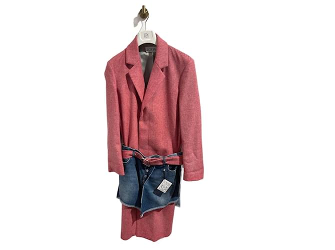 LOEWE Coats T.International XL Wool Pink ref.1269276 - Joli Closet