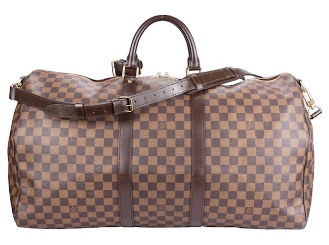 Louis Vuitton Louis Vutton Damier Ebene Monogramme Keepall Bandoulière ...