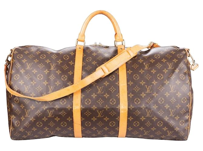 Louis Vuitton Canvas Monogram Keepall Bandouliere 60 Brown Cloth ref.1276567 - Joli Closet