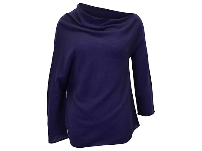 The Row Off-the-Shoulder Sweater in Navy Blue Cashmere Wool ref.1292497 ...