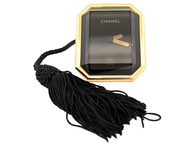 Première VINTAGE CHANEL REVEIL PREMIERE QUARTZ CLOCK IN GOLD METAL ...