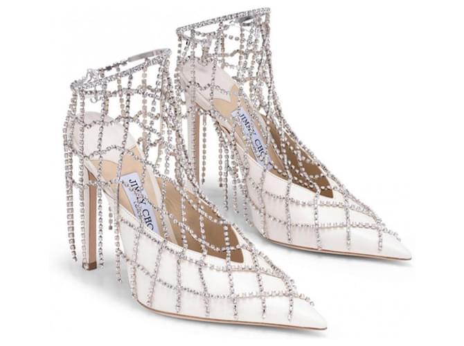 Jimmy Choo Heels Eggshell Leather ref.1295828 - Joli Closet