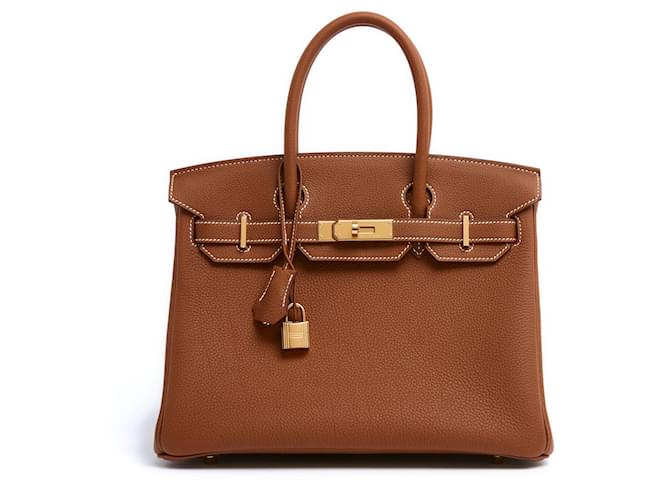Hermès Birkin 30 Gold Gold 2024 Full Set Caramel Leather ref.1298002 ...