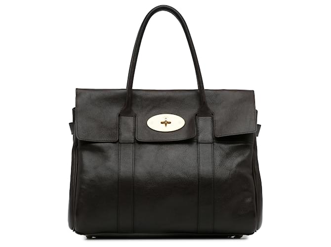 Mulberry Brown Bayswater Heritage Dark brown Leather Pony-style ...