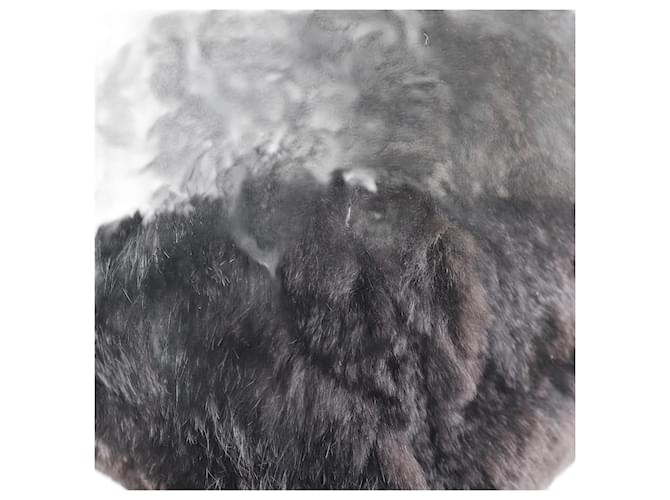 Chanel Rabbit Black Fur ref.1304374 - Joli Closet