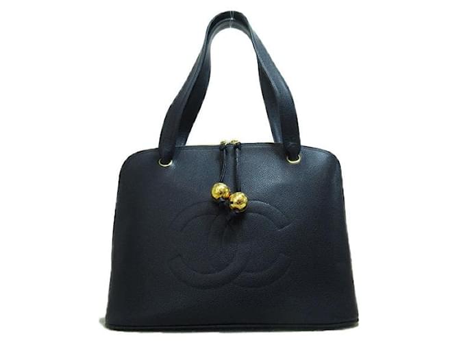 Chanel Timeless CC Dome Tote Blue Leather ref.1310033 - Joli Closet