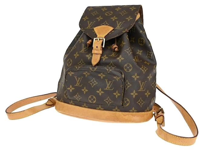 Louis Vuitton Montsouris MM Brown Cloth ref.1322117 - Joli Closet