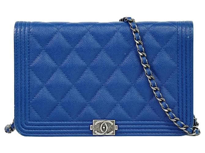 Chanel Boy Blue Leather ref.1323032 - Joli Closet