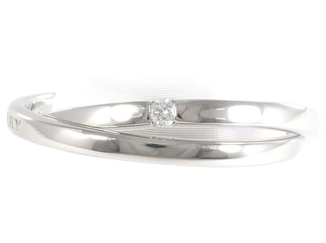 Burberry Platinum & Diamond Logo Ring Metal Ring in Excellent condition ...