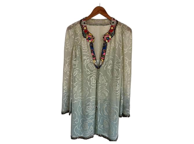 Robe Jenny Packham Soie Bleu Vert ref.1328550 - Joli Closet