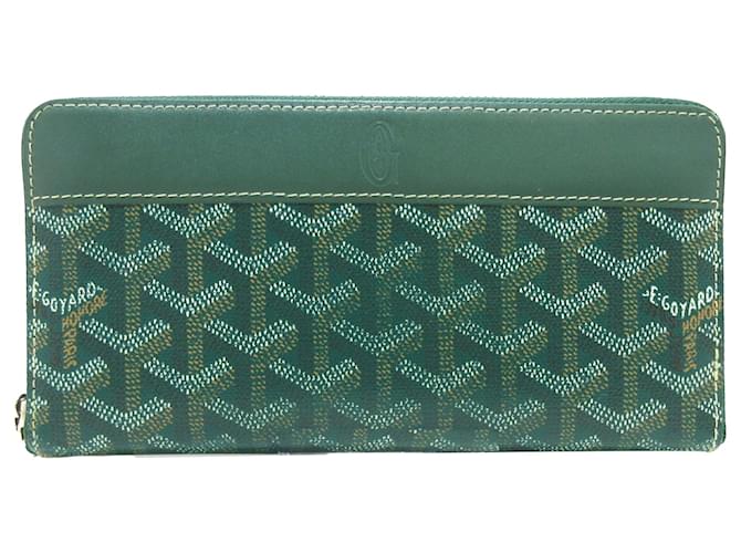 Goyard Green Goyardine Matignon GM Leather Cloth Pony-style calfskin ...