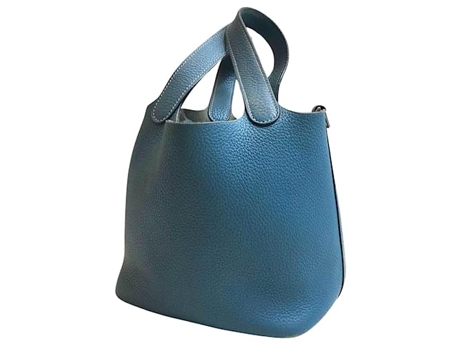 Hermès Picotin Blue Leather ref.1332343 - Joli Closet