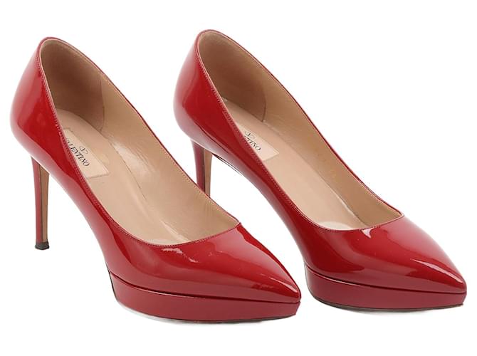 VALENTINO GARAVANI Heels EU 38.5 Patent leather Red ref.1333951 - Joli ...