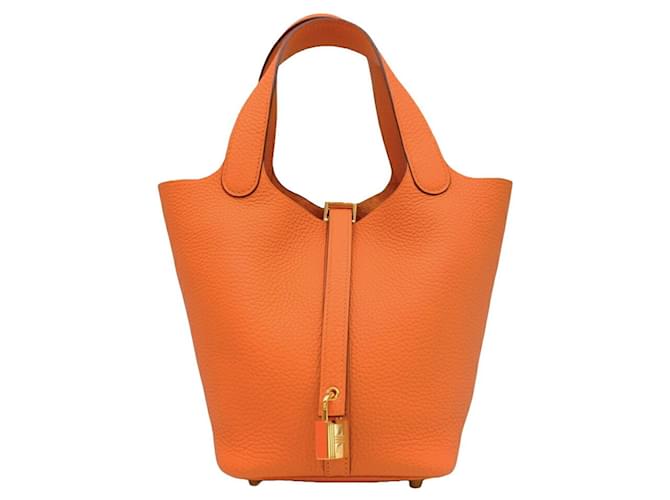 Hermès Picotin Lock Orange Leather ref.1334952 - Joli Closet