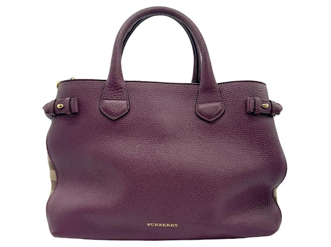 Burberry Banner Purple Leather ref.1335105 - Joli Closet