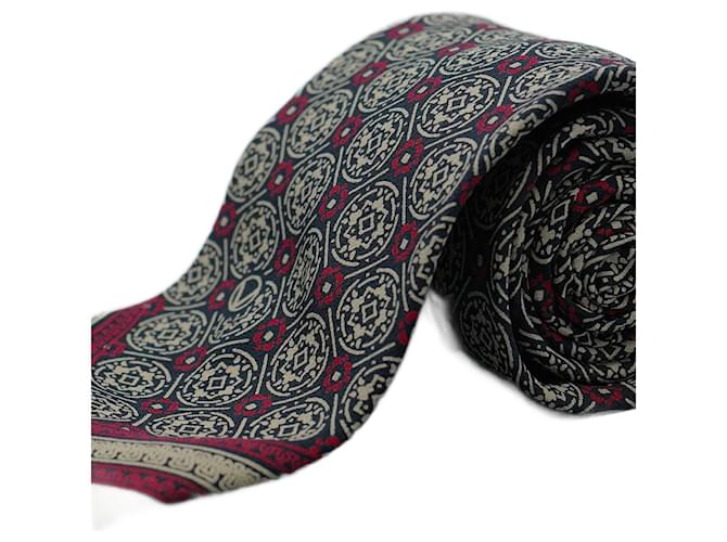 Valentino Garavani Corbata Gris con Diseños de Círculos Grey Silk ref ...