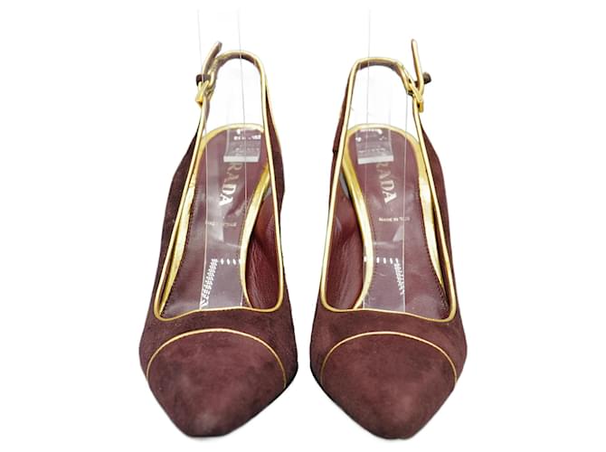 Prada Tacones Rojos de Ante Red Suede ref.1346846 - Joli Closet
